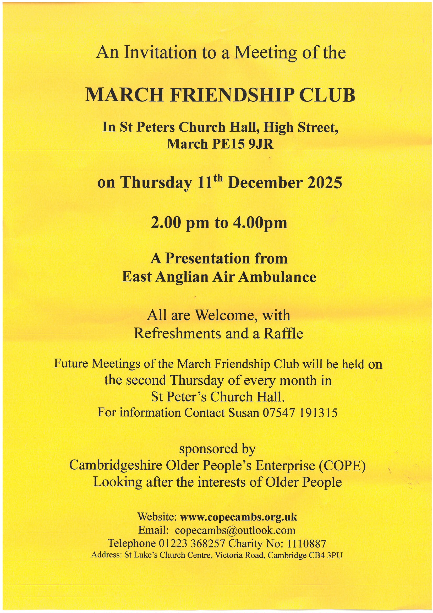 March Events Calendar | March Town Council