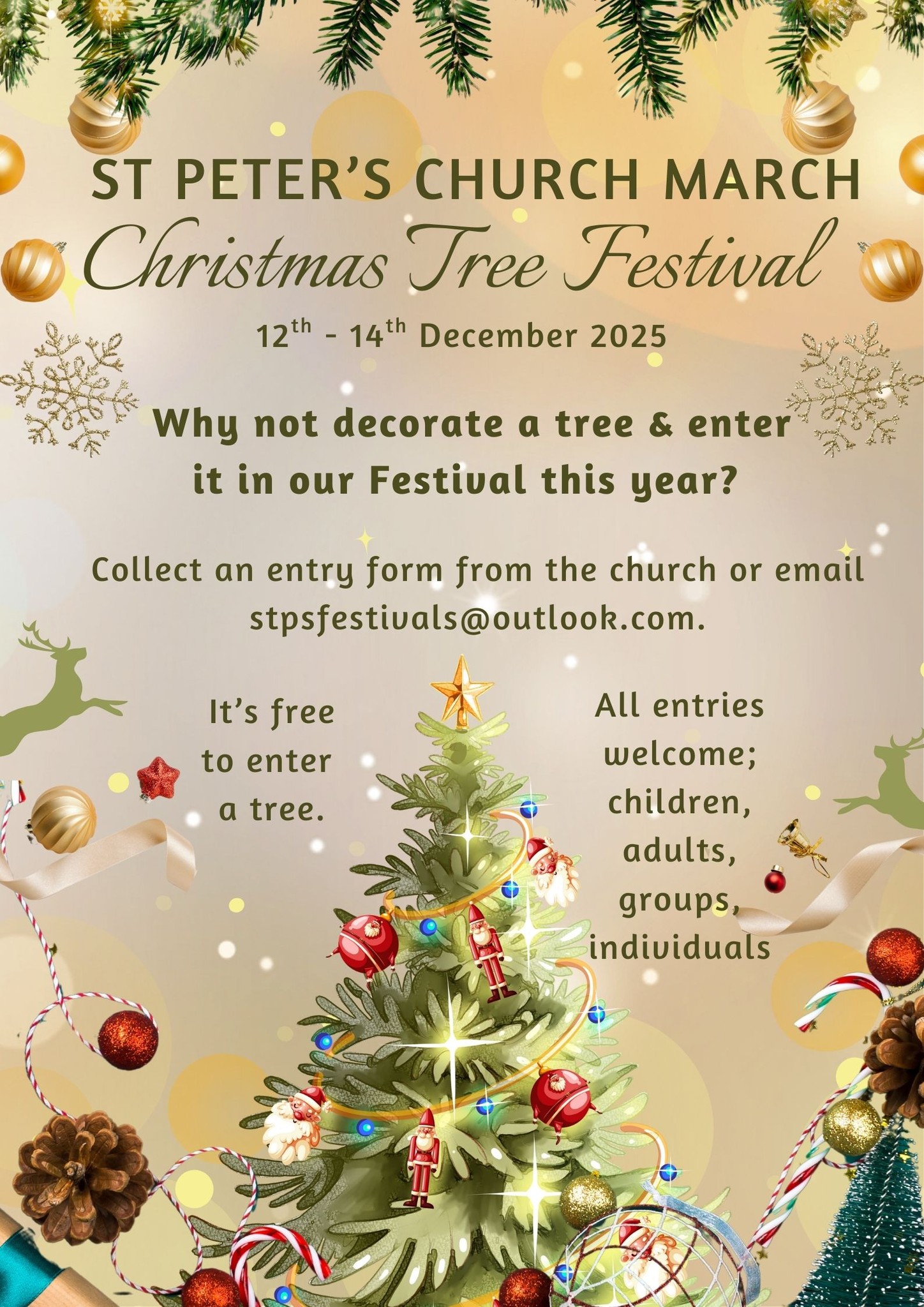 St Peter’s Christmas Tree Festival – entries required | March Town Council